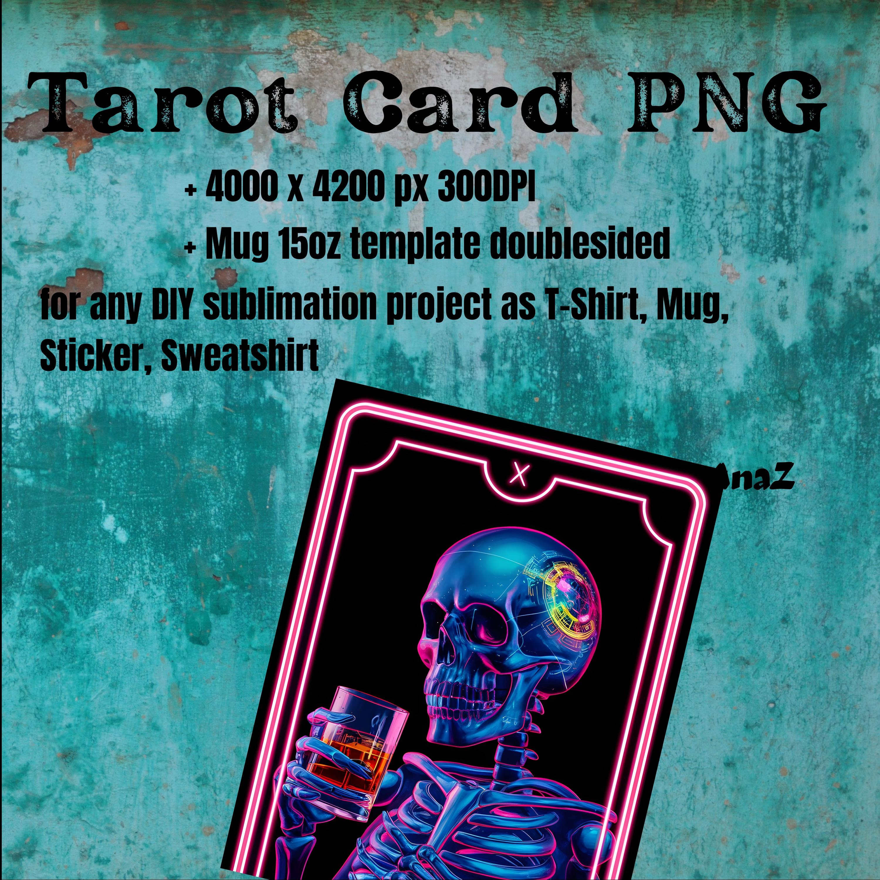 Ironical Tarot Card Digital PNG, the Lmfao Skeleton With Drink, Neon X ...