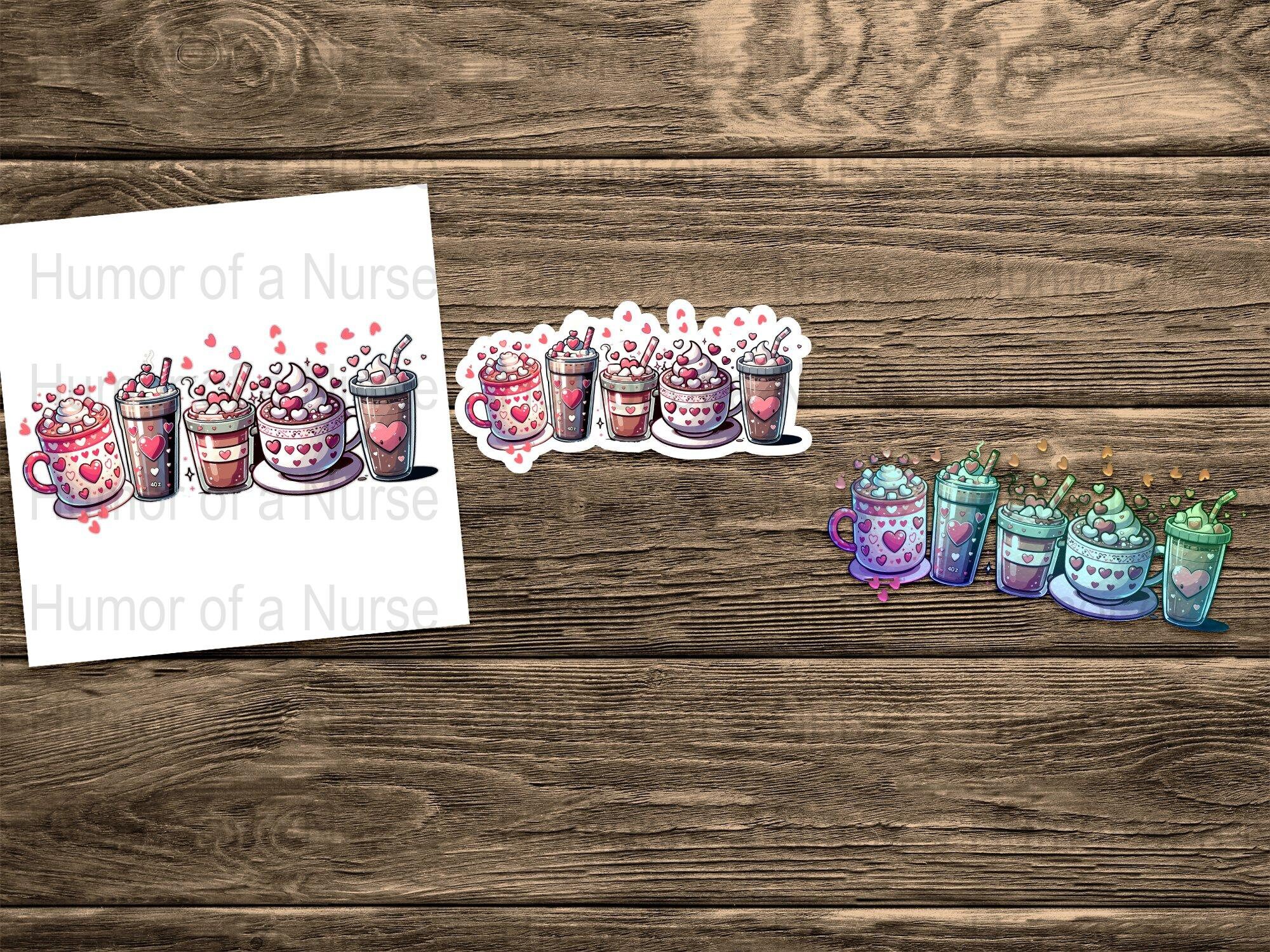 Coffee Cup Clipart Cute Love Themed, Digital Valentines Day Drink ...