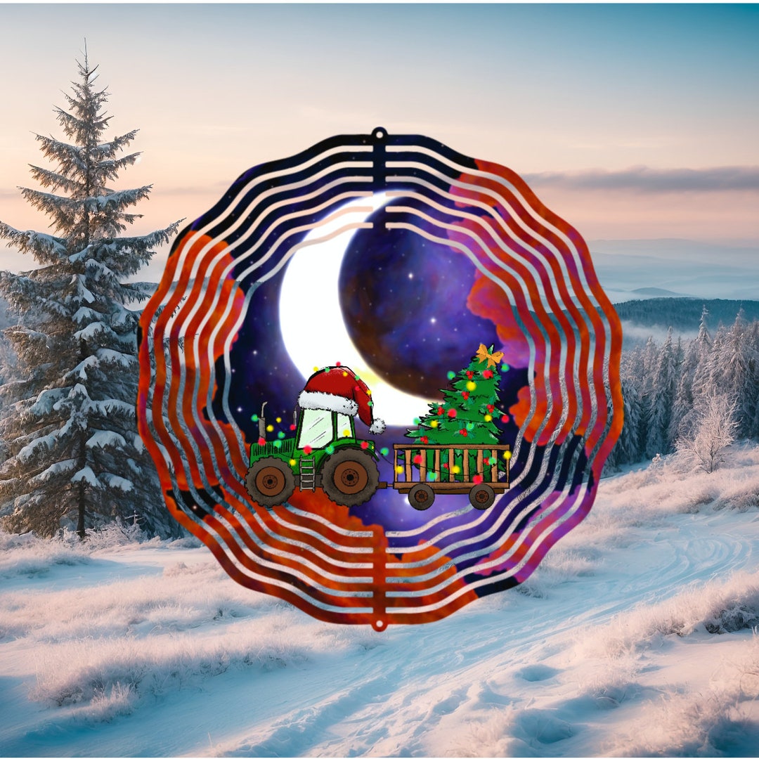 Christmas Tractor Moonshine Spinner Sublimation Design - Etsy UK