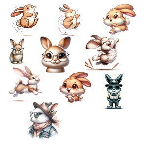 Easter Clipart Bundle, 50 PNG SVG Files, Easter Bunny Clipart, Easter ...
