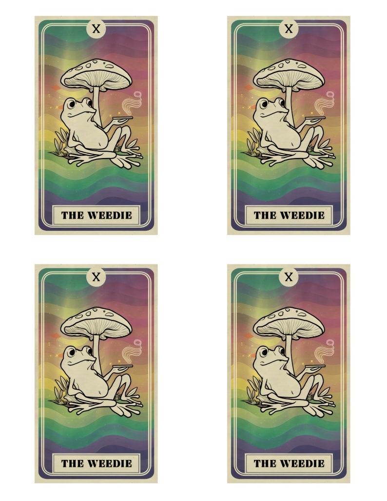 The Weedie, Psychedelic Frog Tarot Card, Digital PNG, Mystical Toad ...