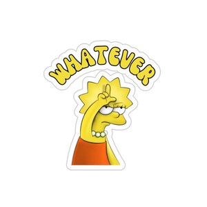 Whatever Loser Lisa the Simpsons Sticker - Etsy