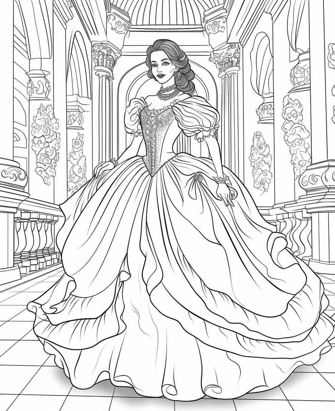 36 Printable Beautiful Wedding Brides Coloring Pages - Etsy UK