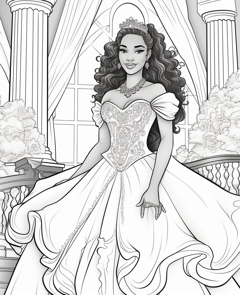 36 Printable Beautiful Wedding Brides Coloring Pages - Etsy UK