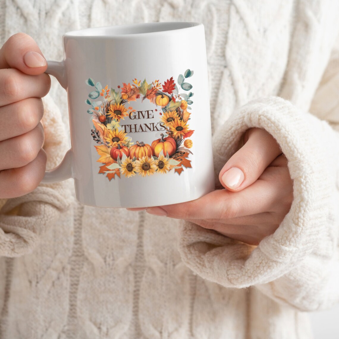 Thanksgiving Clip Art PNG | Give Thanks | Digital Download | Instant ...