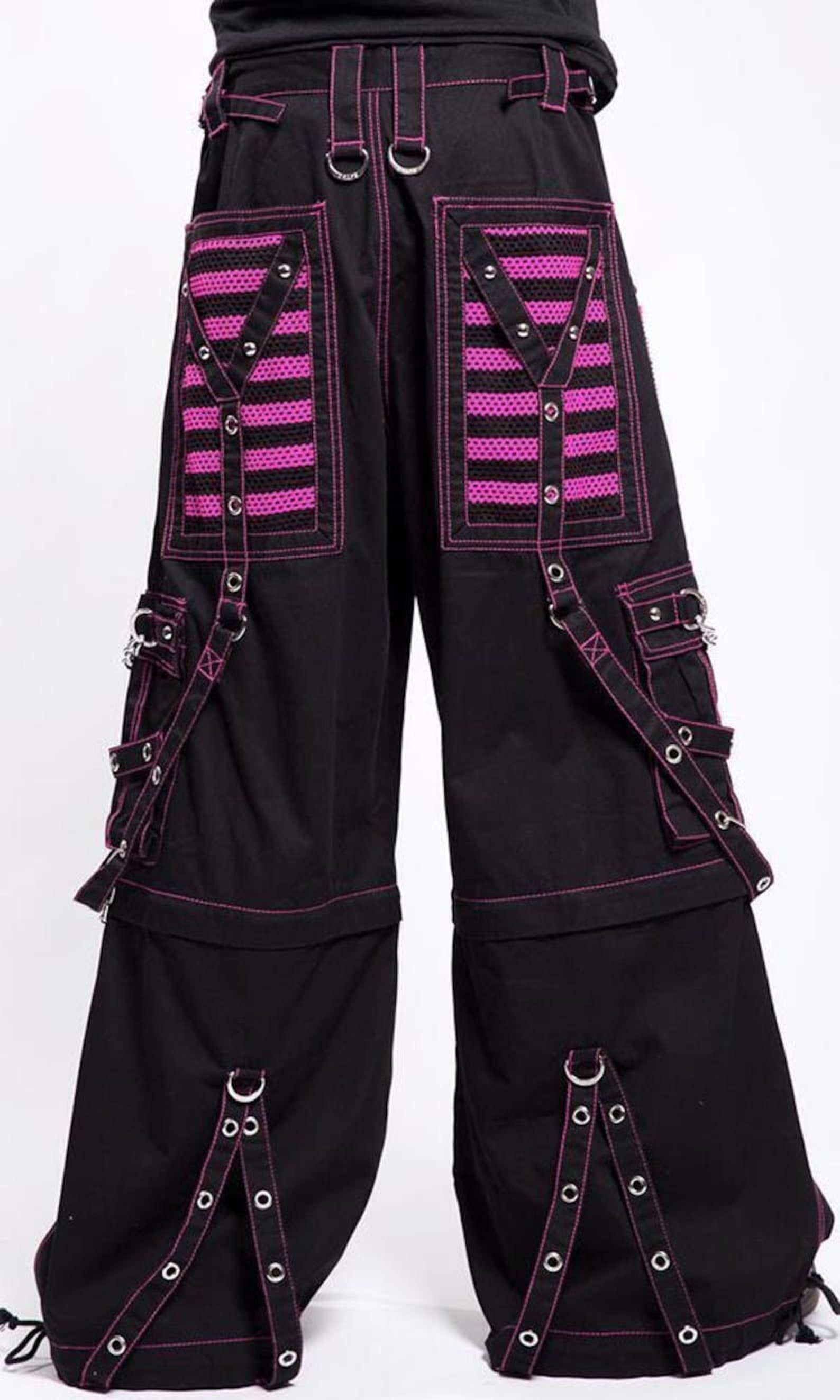 Purple Handmade Quality Gothic Pants, Gothic Model Wears, Chain Goth Jeans Punk Rock Pant ...