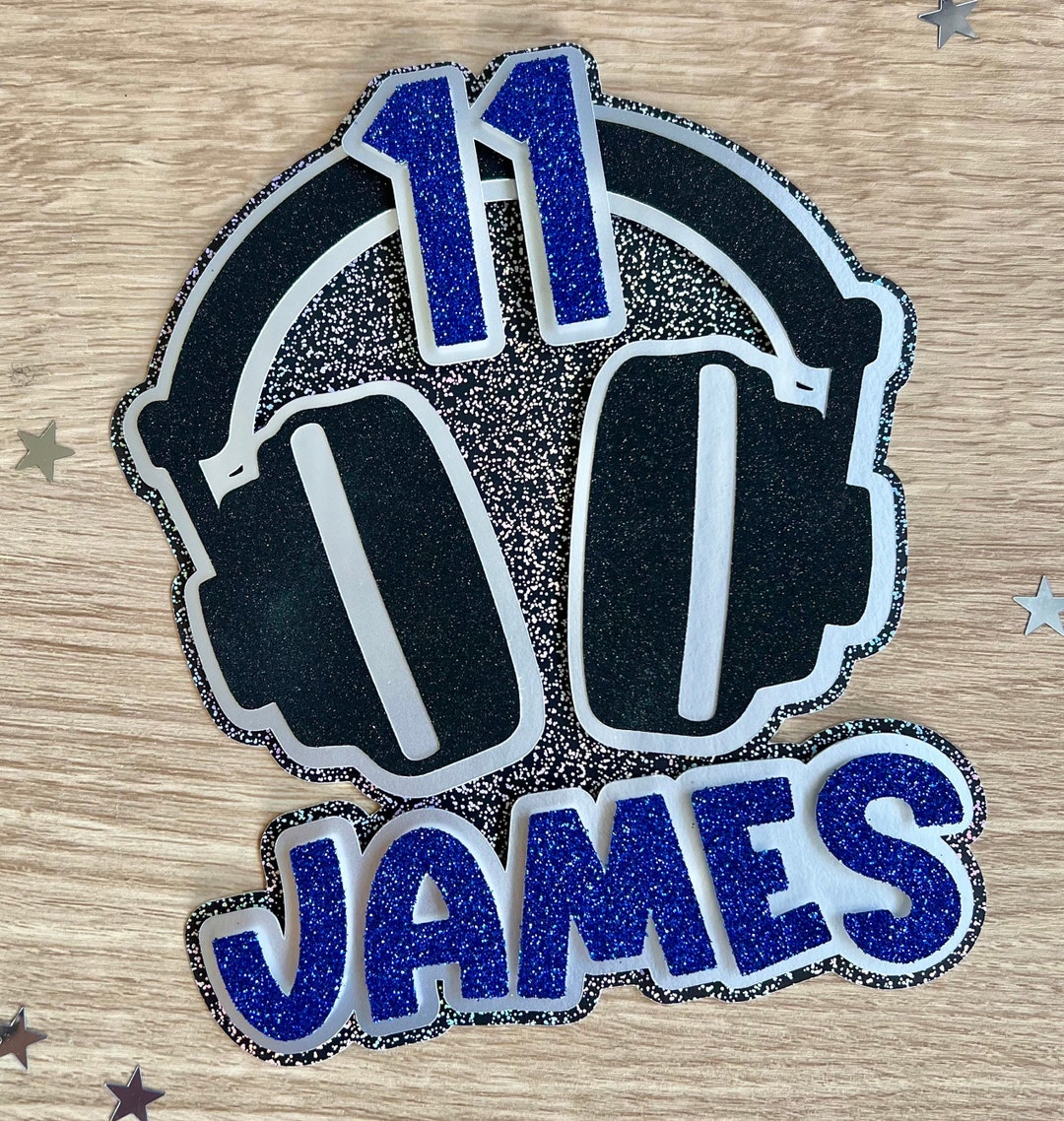 Headphones Birthday Cake Topper, Music Cake Topper, Gamer Cake Topper ...