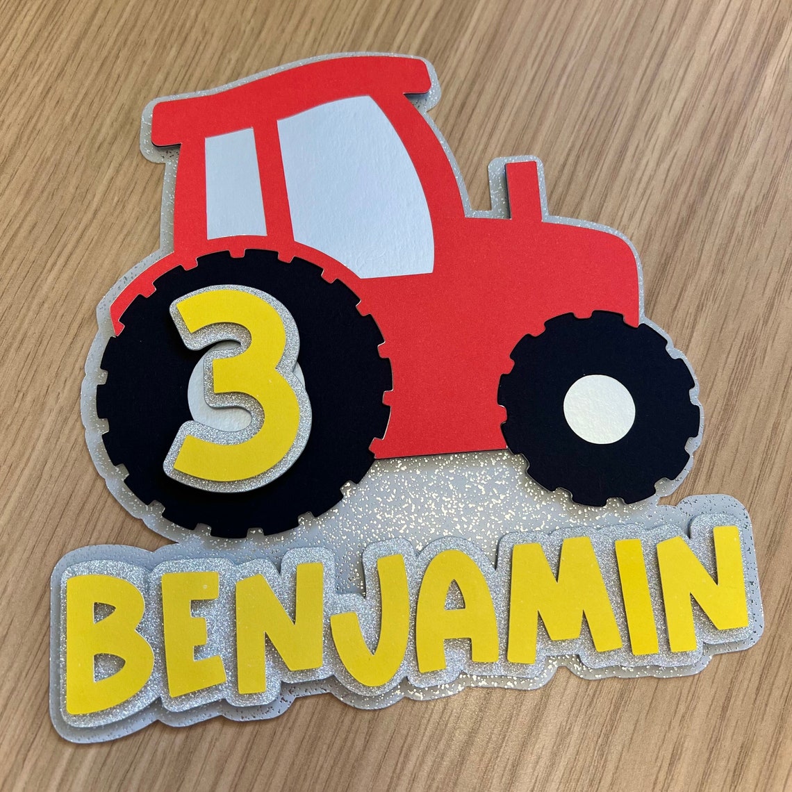 Personalised Tractor Cake Topper, Farm Cake Decoration, John Deere ...
