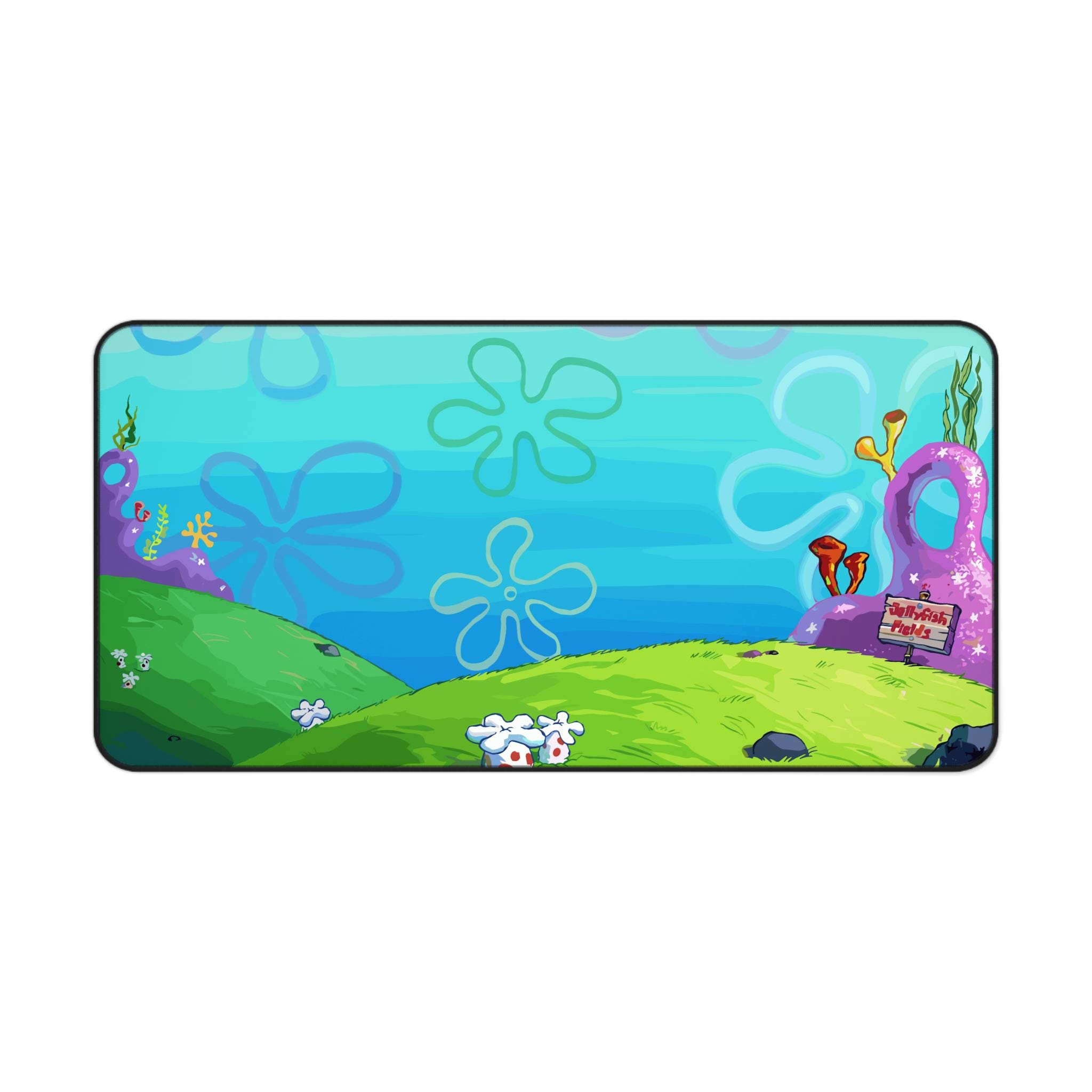 Spongebob Jellyfish Fields Colorful Cartoon Mousepad | 3 Sizes | Gaming ...