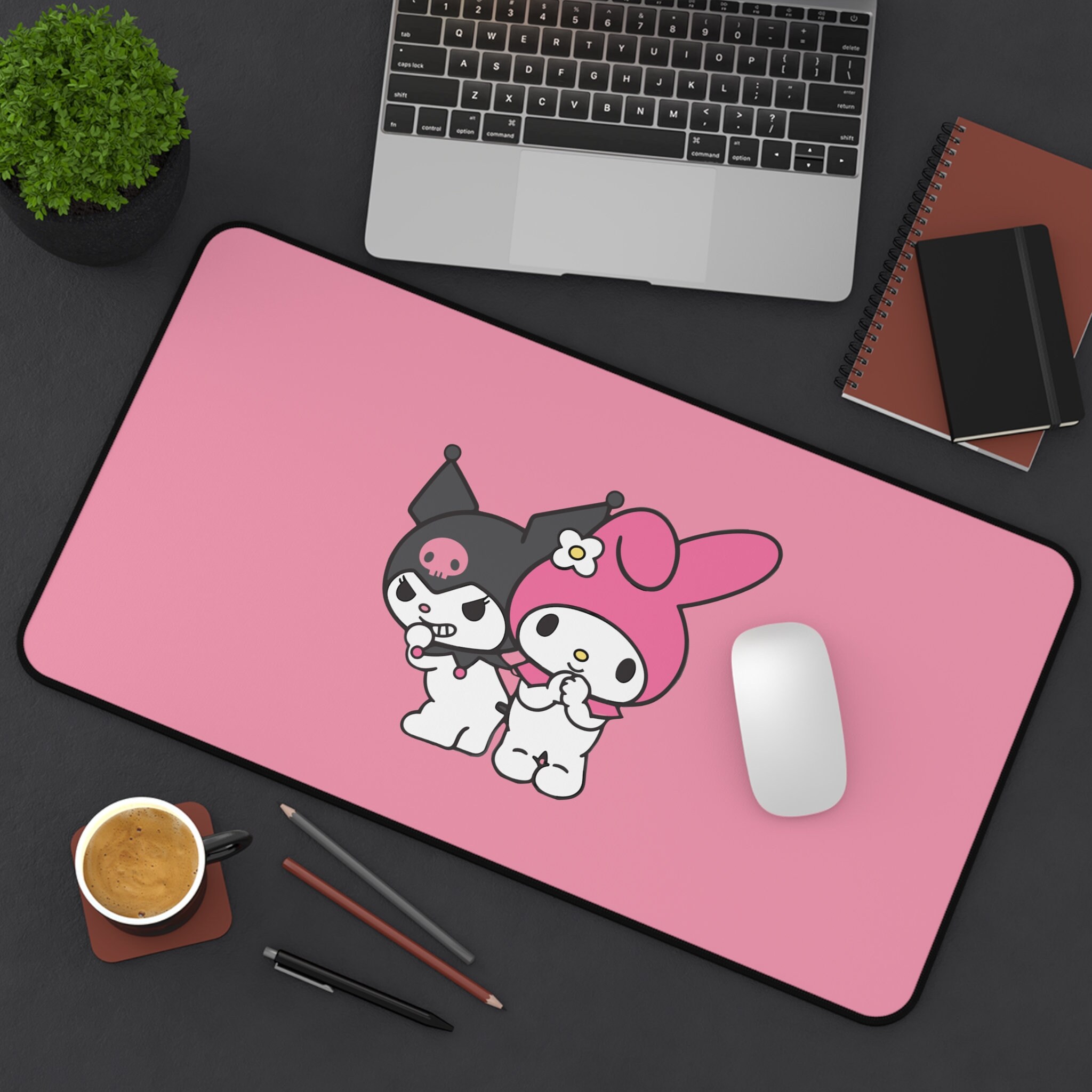 My Melody Kuromi Kawaii Sanrio Mousepad 3 Sizes Gaming Desk Mat Custom ...