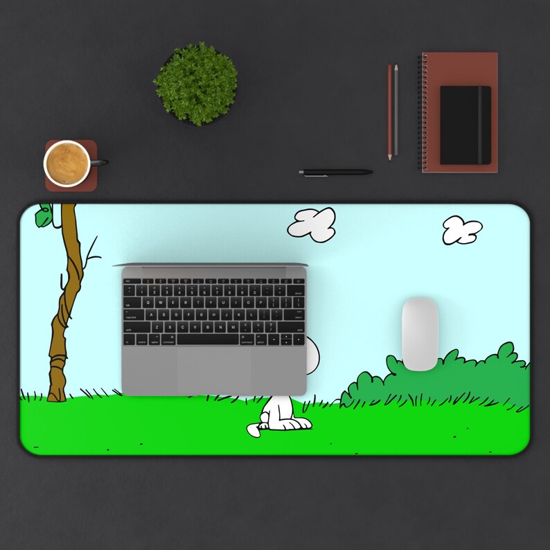 Snoopy Peanuts Vintage Nature Green Blue Cartoon Mousepad 3 Sizes ...