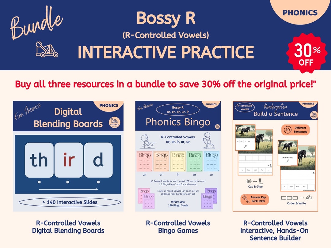 R-controlled Vowels Phonics Activities BUNDLE - Etsy
