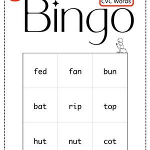 Phonics Bingo CVC Words - Etsy
