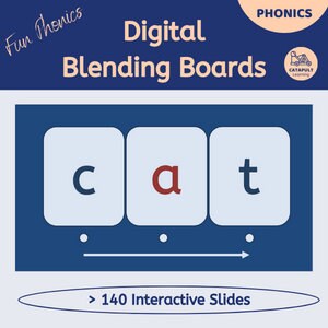 Phonics Digital Blending Boards CVC Words - Etsy