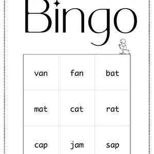 Phonics Bingo CVC Words - Etsy