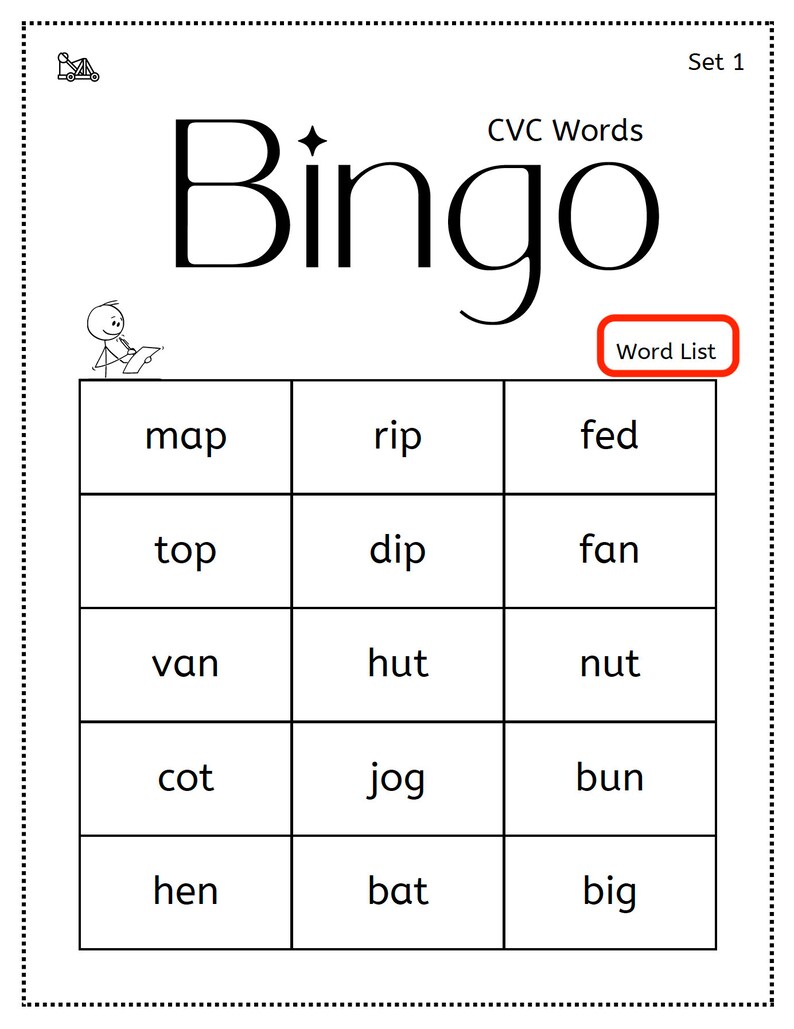 Phonics Bingo CVC Words - Etsy