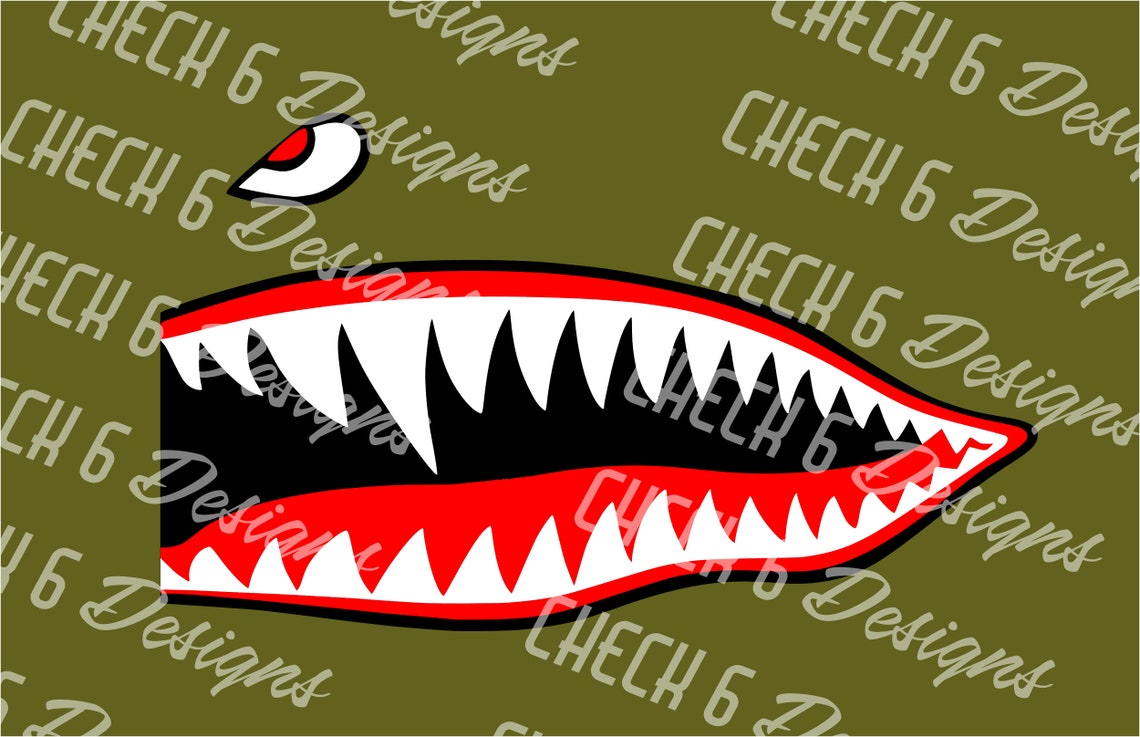 P-40 Warhawk Shark Mouth SVG - Etsy