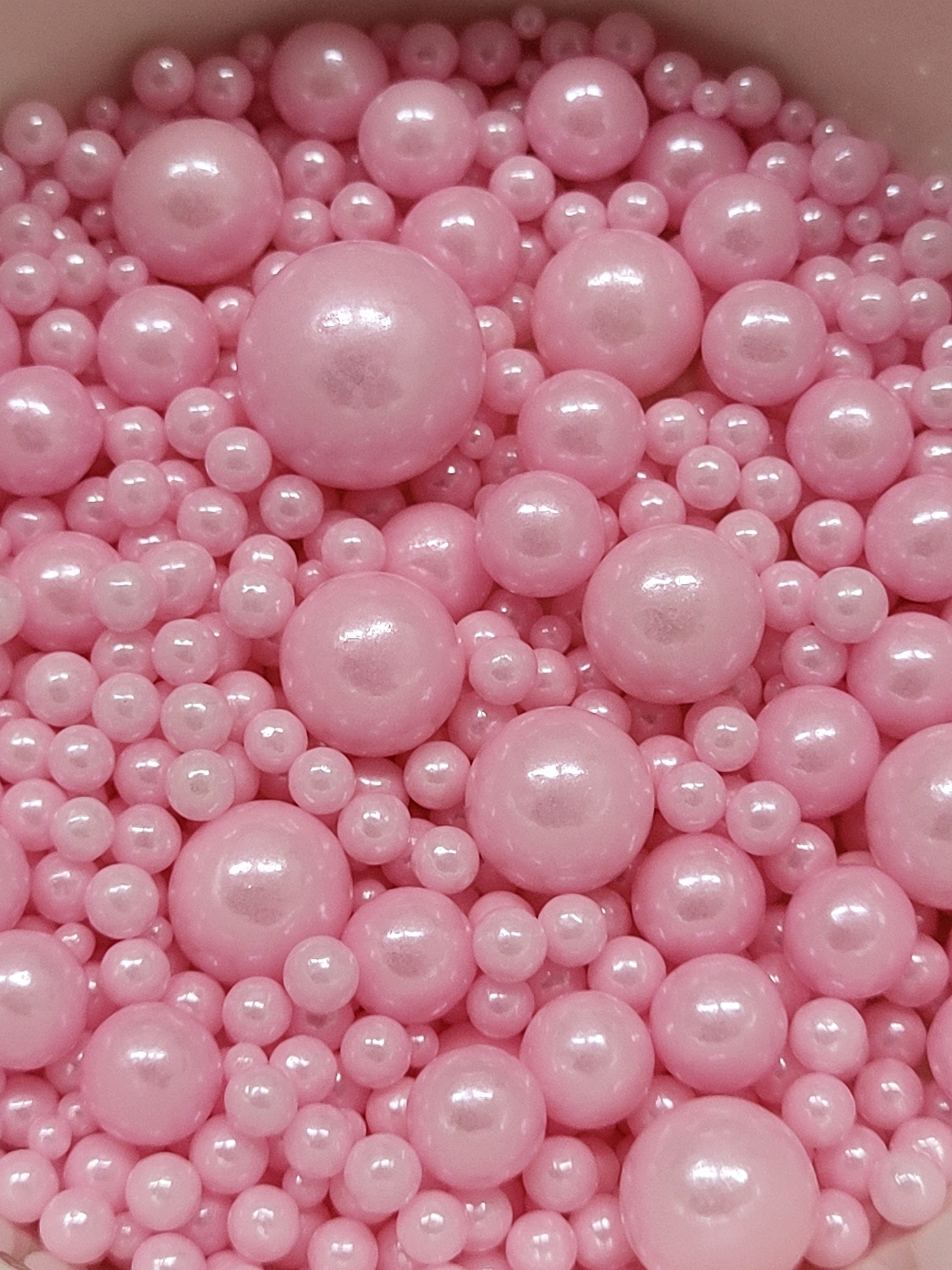 Pink Edible Pearl Sprinkle Mix: Shimmery Cake Cupcake Decorations - Etsy UK