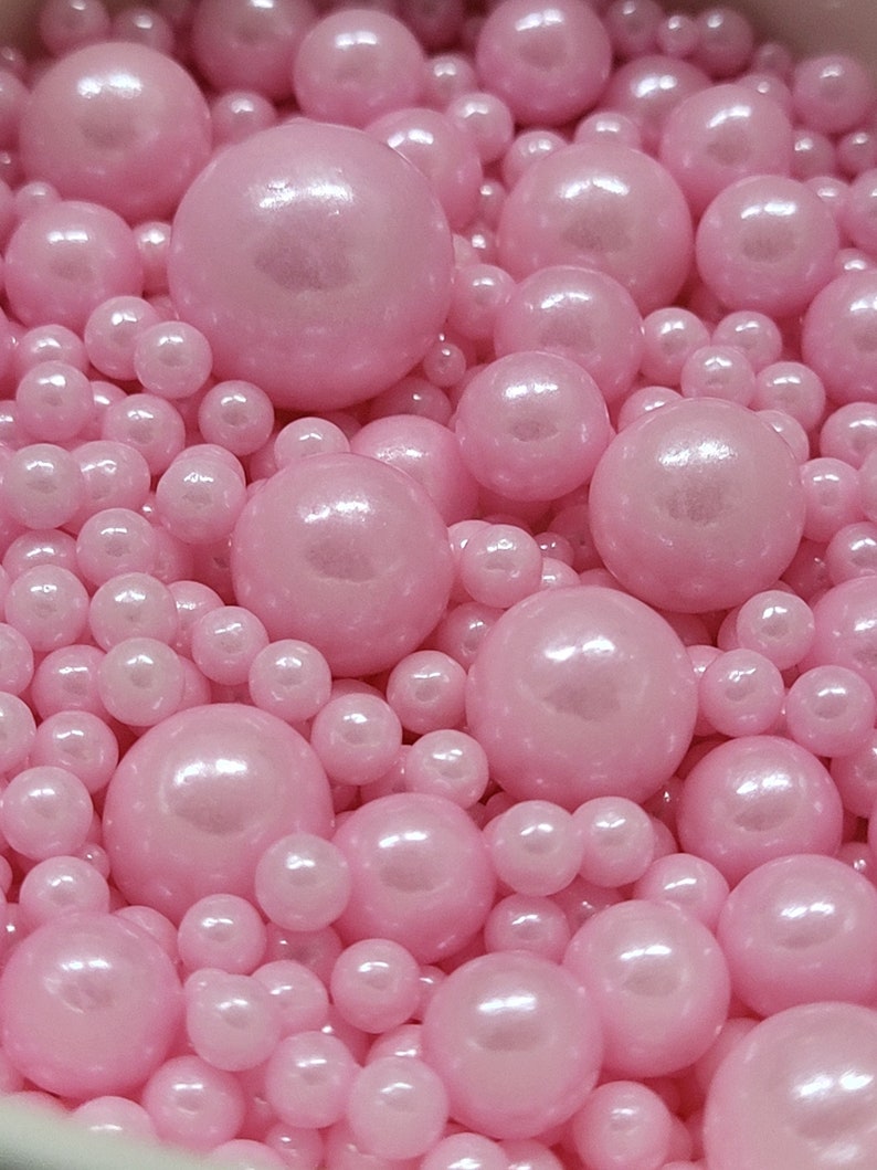 Pink Edible Pearl Sprinkle Mix: Shimmery Cake Cupcake Decorations - Etsy UK