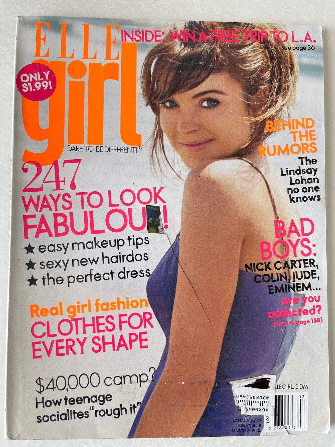 ELLE Girl Magazine, March 2005 Lindsay Lohan - Etsy