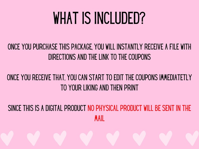 Printable Love Coupons Digital Download Instant Download Gifts for Him ...