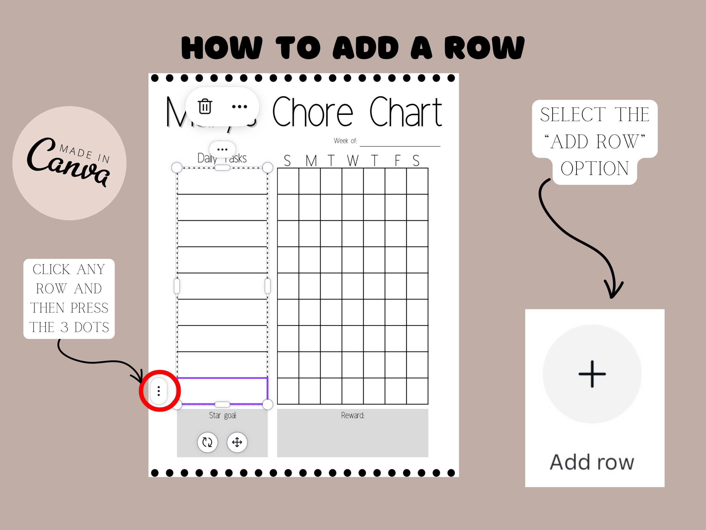 Editable Chore Chart Digital Download Instant Download Printable - Etsy