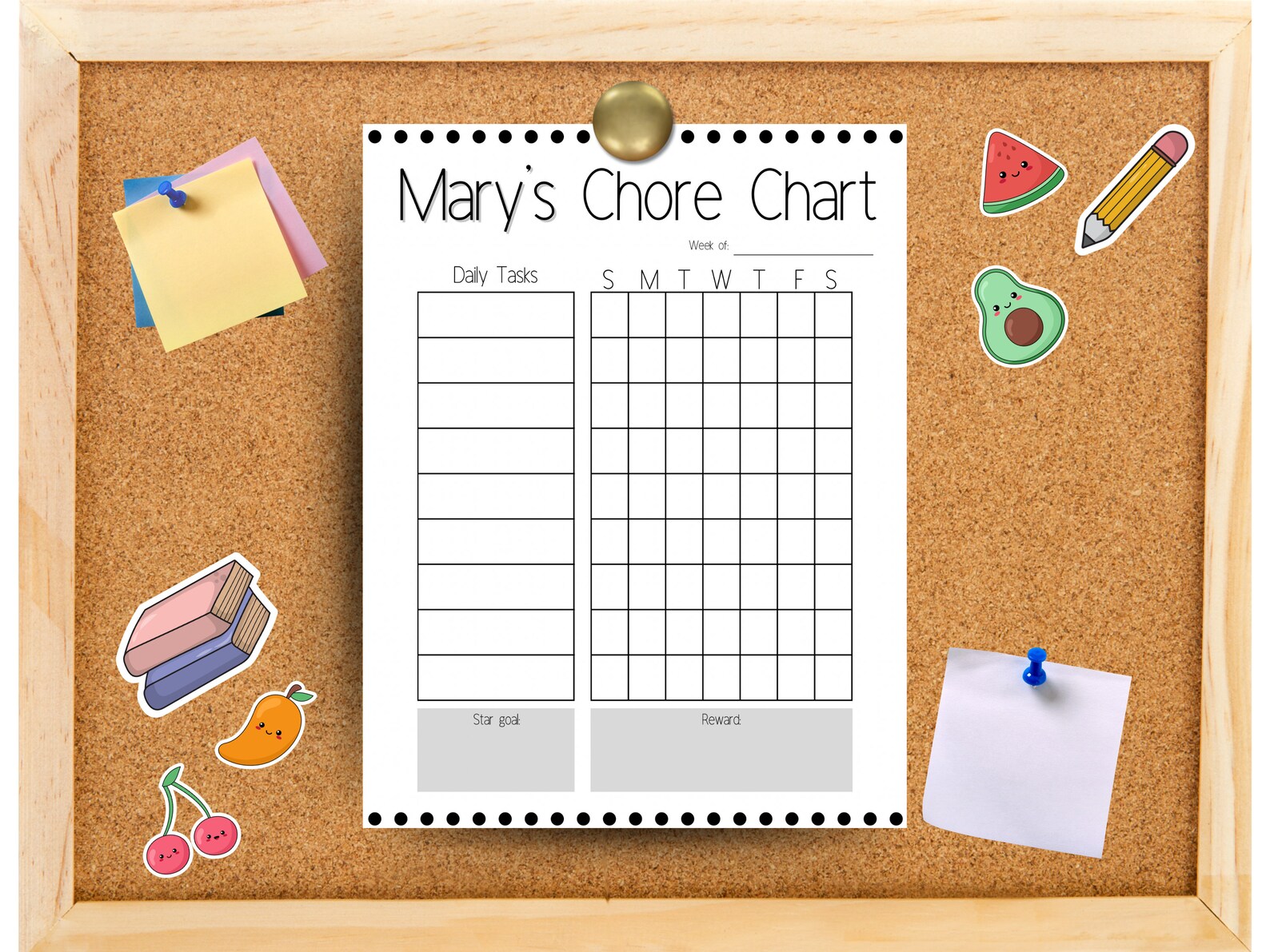 Editable Chore Chart Digital Download Instant Download Printable - Etsy