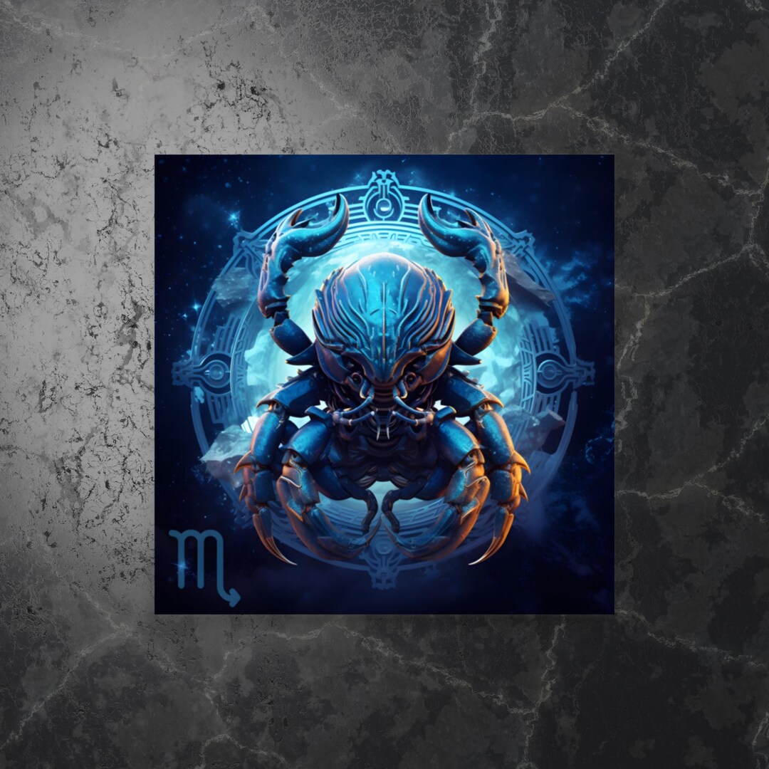 Scorpio Zodiac Sign Art Print AI Generated Print Home and Office Wall ...