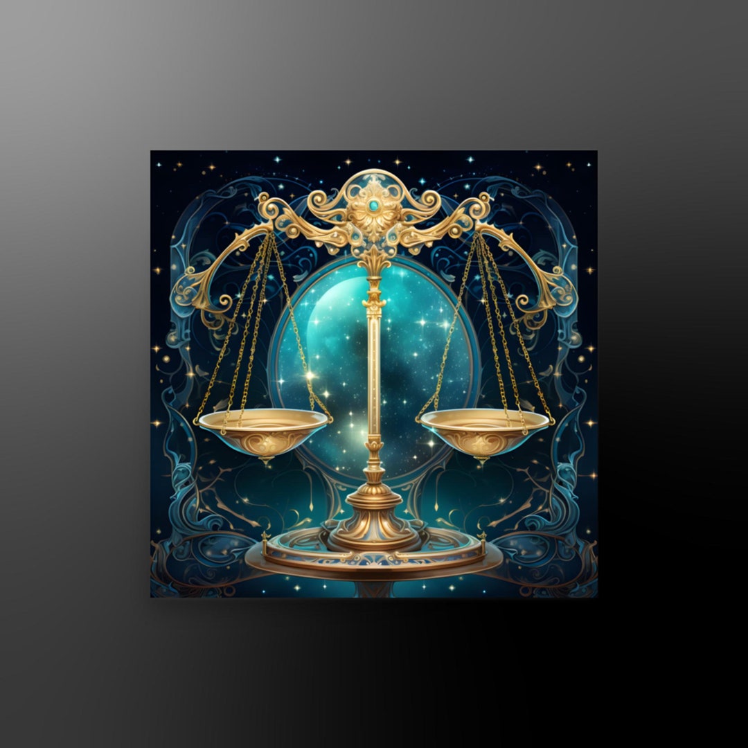 Libra Zodiac Sign Art Print AI Generated Print Home and Office Wall-art ...