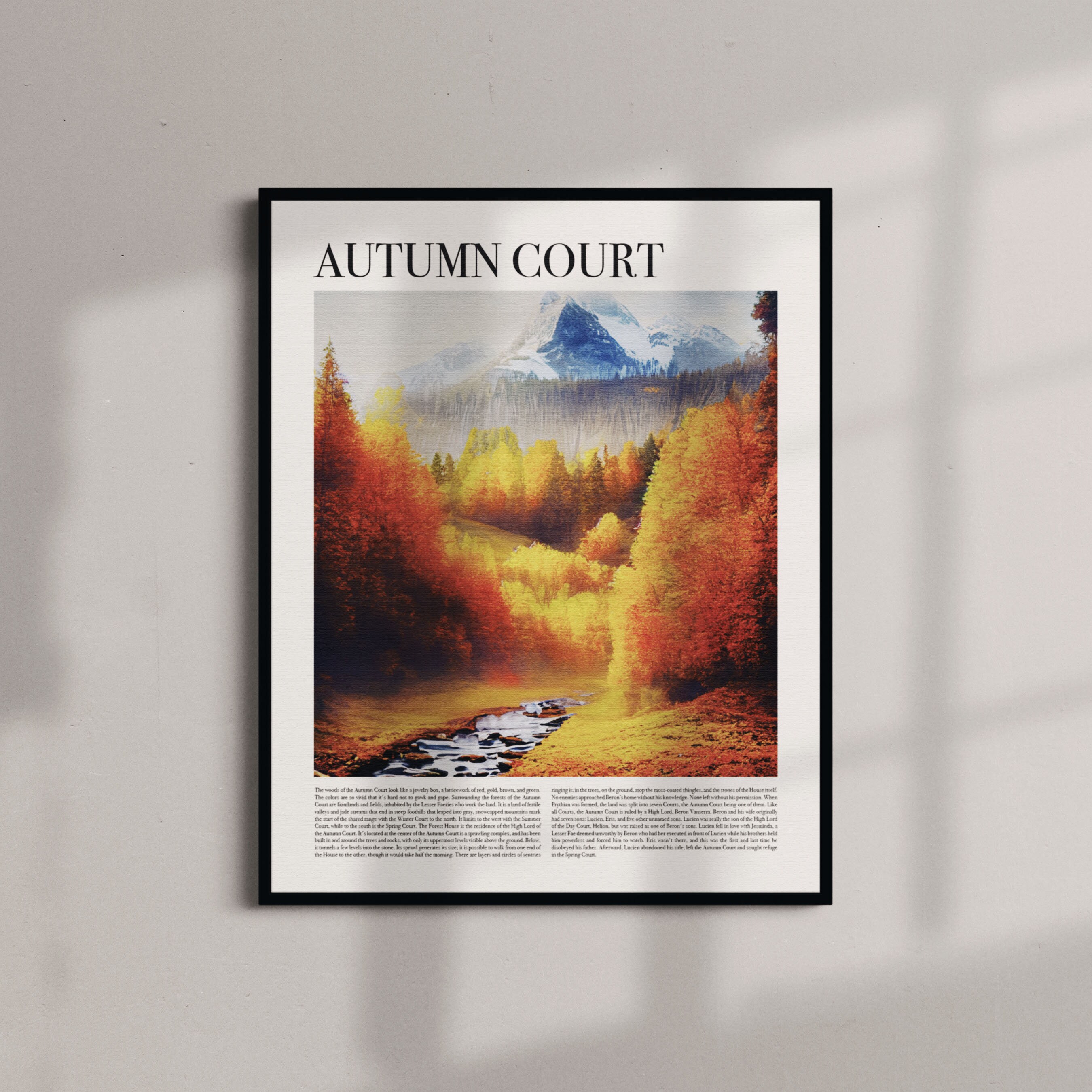 ACOTAR Autumn Court Travel Poster - Etsy