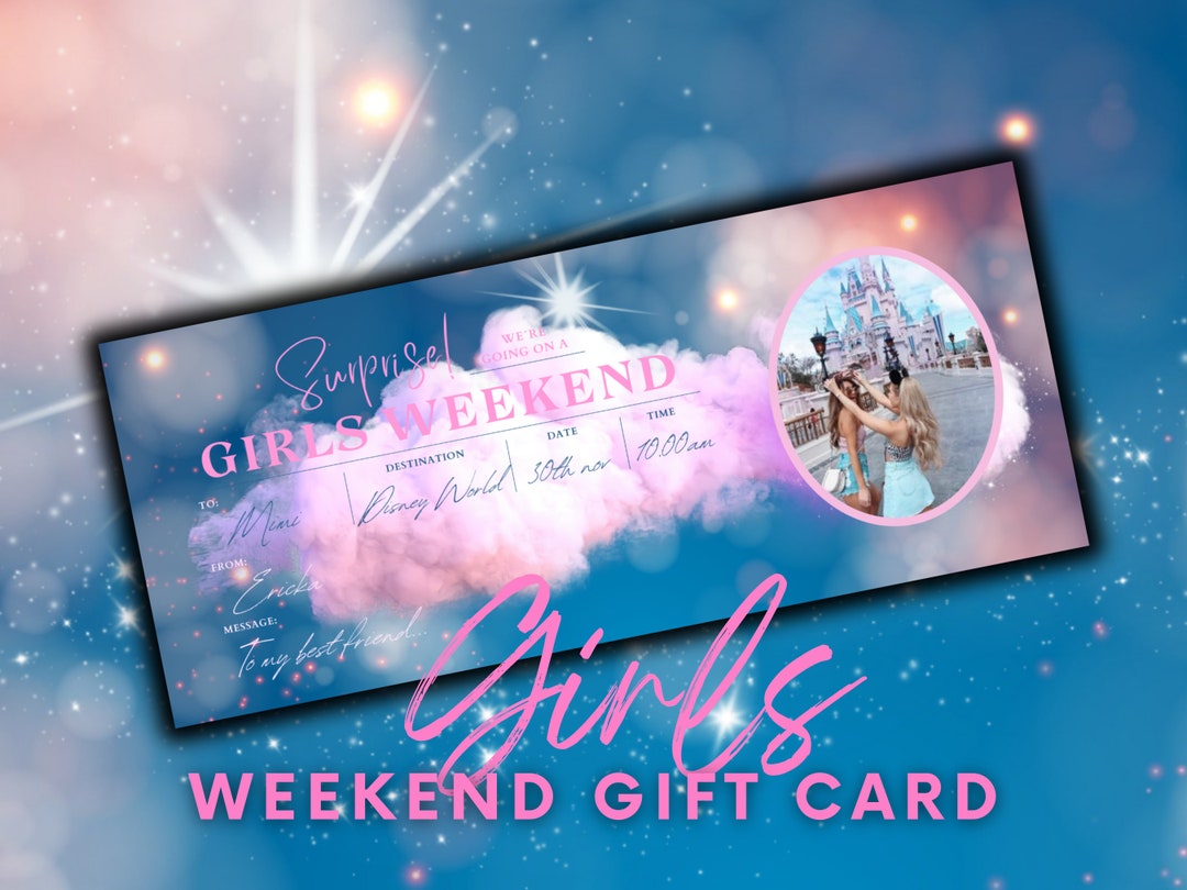 Editable Weekend Getaway Voucher Template Surprise Trip Ticket Weekend ...