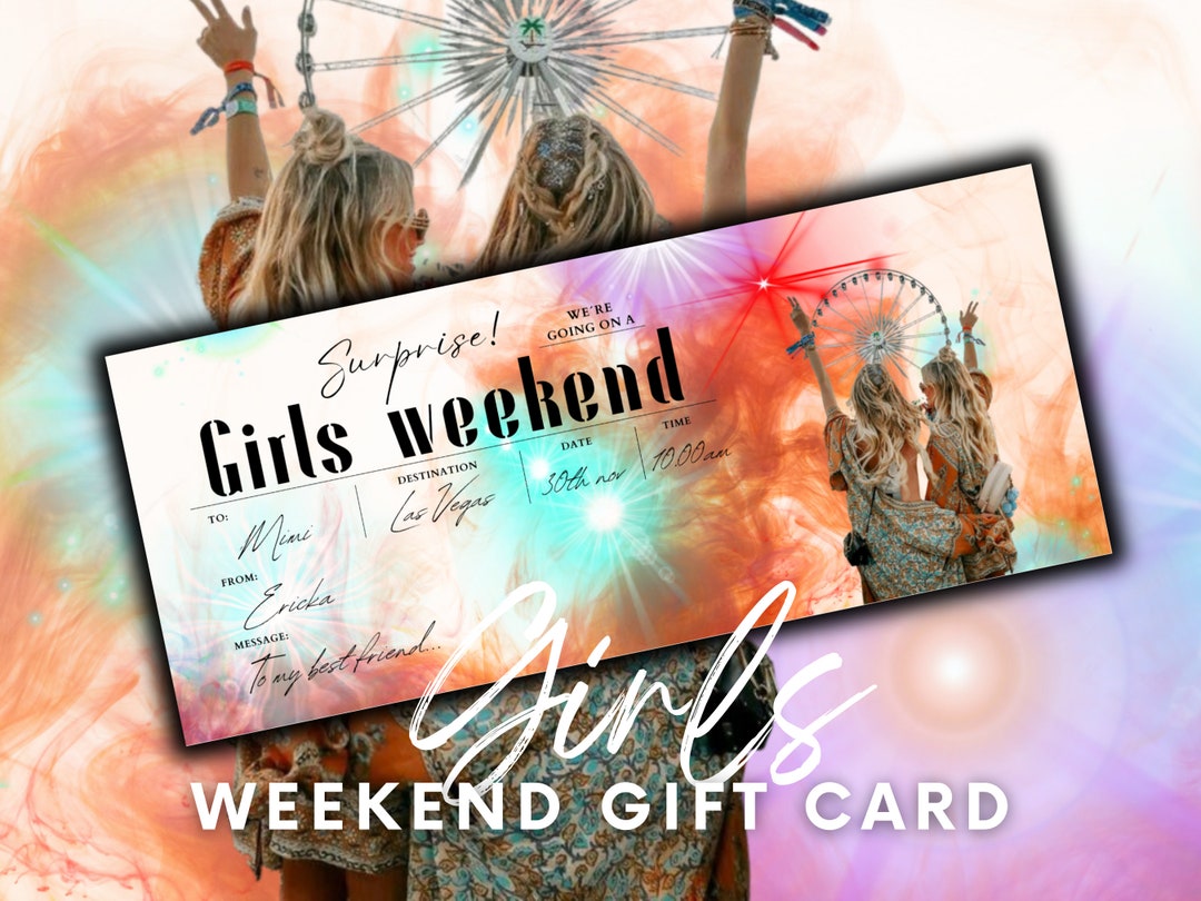 Editable Weekend Getaway Voucher Template| Surprise Trip Ticket ...