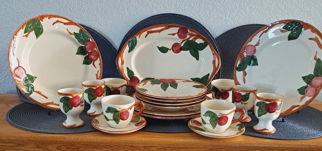Antique Franciscan Apple Pattern 21 Piece Gorgeous Dinnerware With Four Place Setting - Etsy