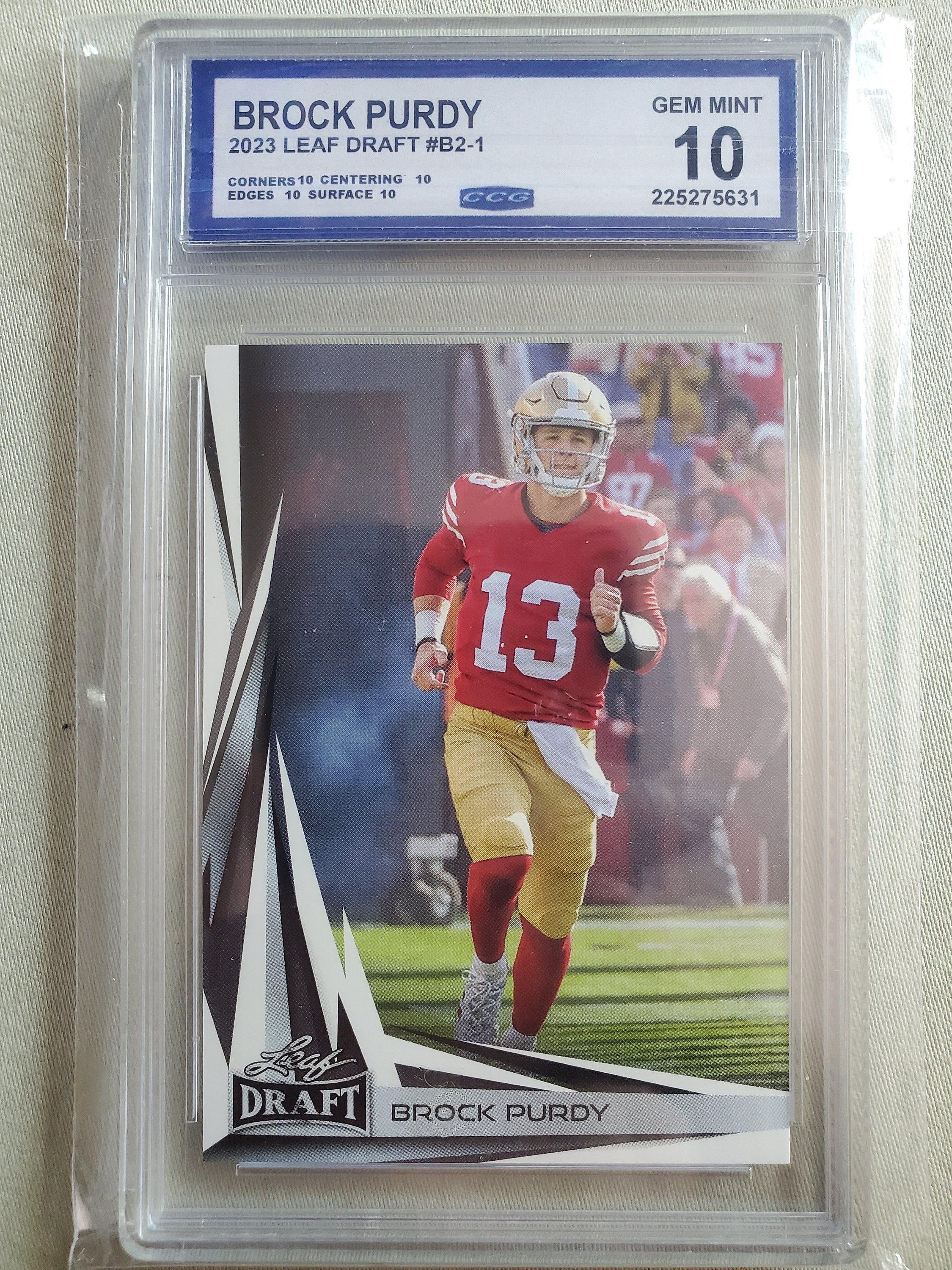 2023 Leaf Draft Brock Purdy CCG Gem-mint 10. - Etsy