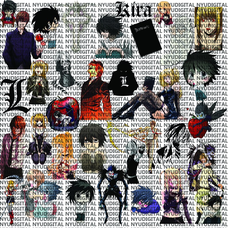 D Note SVG Bundle, Anime PNG-PDF Svg Bundle, Anime Vector, Manga Svg ...