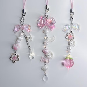 Pink Bow Keychain | Cute Keychain | Cat Paw Keychain | Phone Accessory ...