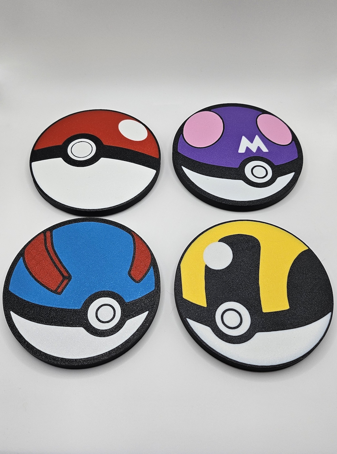 4in Pokeball Coaster Set - Etsy
