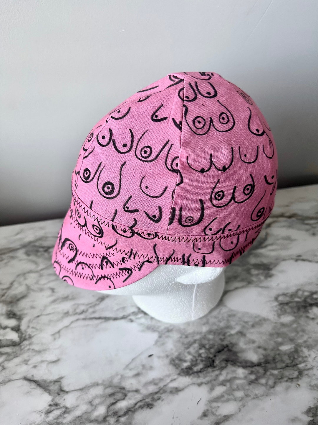 Custom Welding Cap Pink Breasts Pipefitter/steamfitter/welding - Etsy
