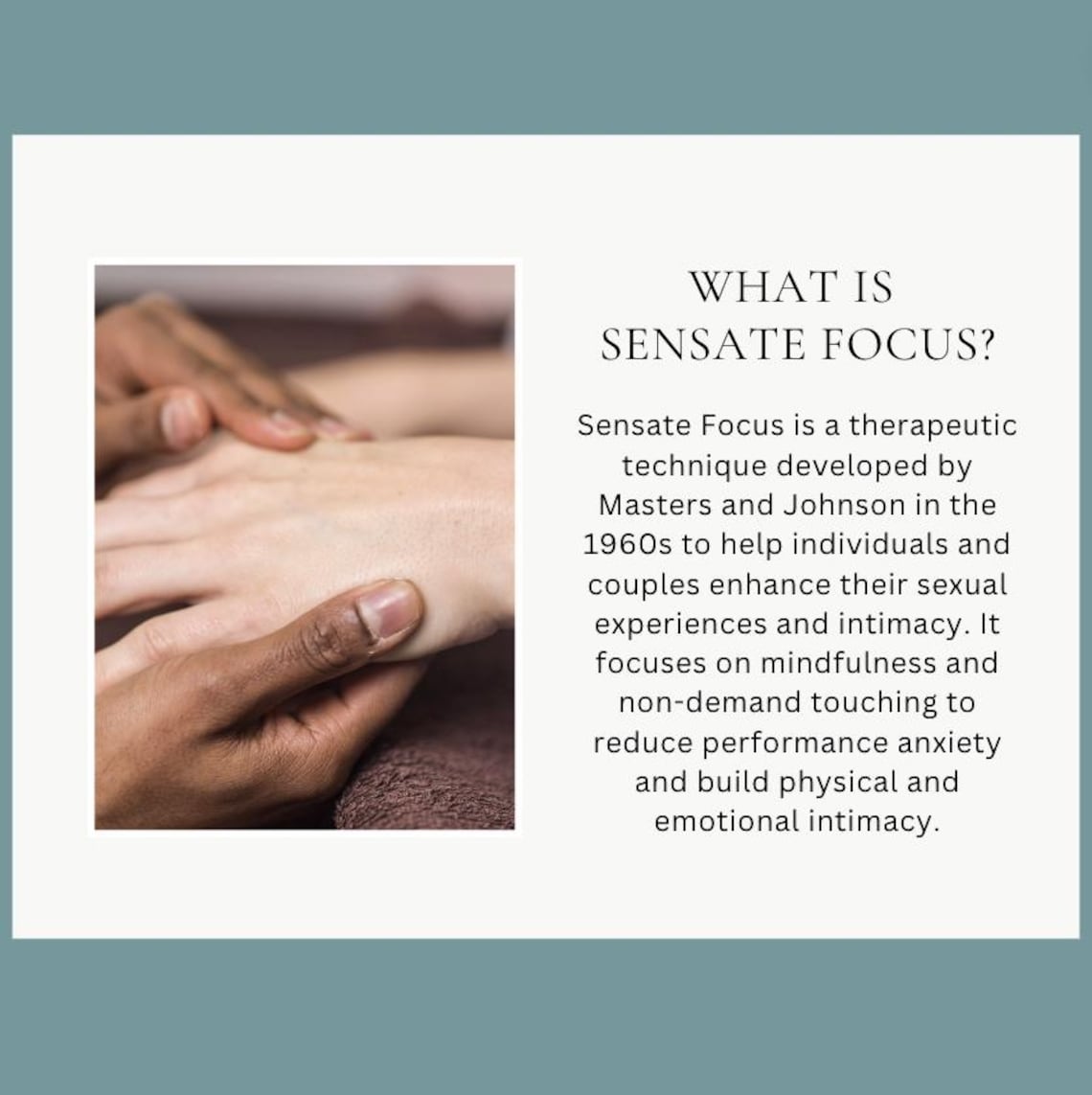 Sensate Focus Workbook: Couples Intimacy Exercises (digital Download ...