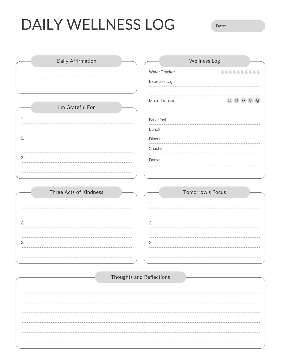 Daily and Weekly Schedule for Family Printable, Wellness Tracker, Habit Stacker, Menu Planner ...