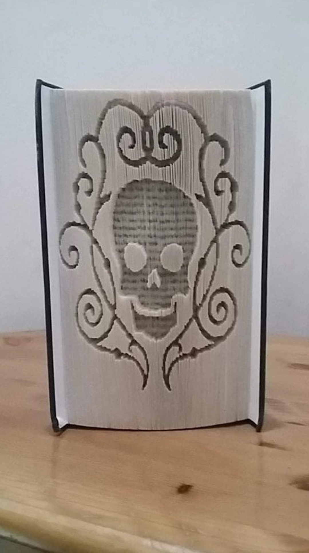 Skull With Border Book Folding Pattern - Etsy