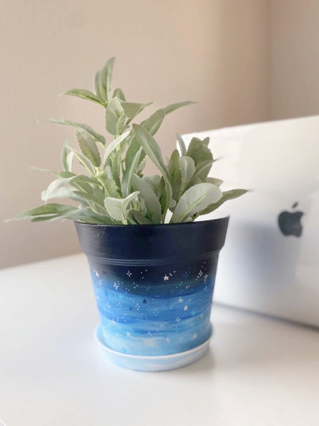 Blue Starry Night Pot - Etsy