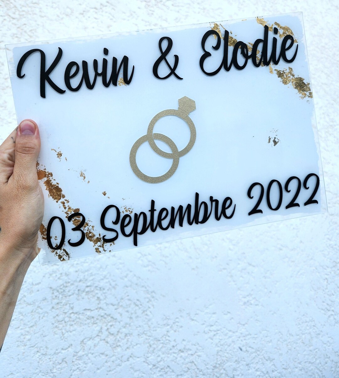 Plexiglass Plate Wedding Date Customize Couple - Etsy