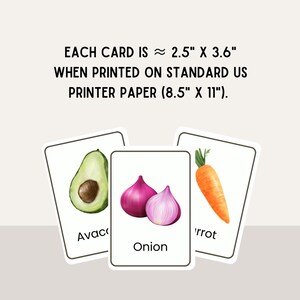 96 Food Flashcards Printable PDF Montessori Cards for Kids Preschool ...
