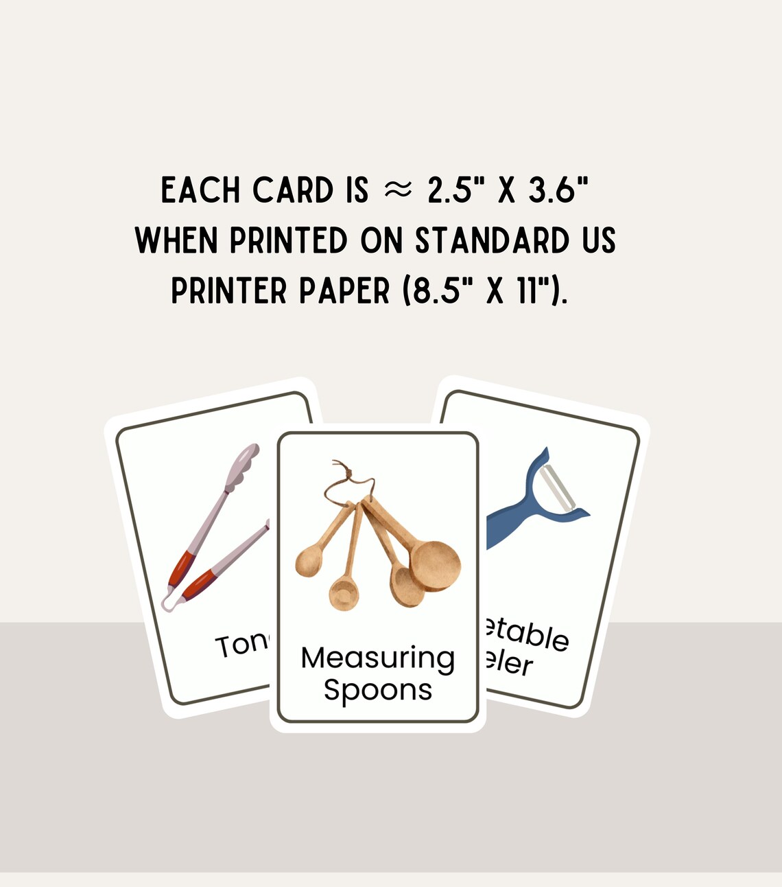 132 Food and Around the Kitchen Flashcards Printable PDF Montessori ...