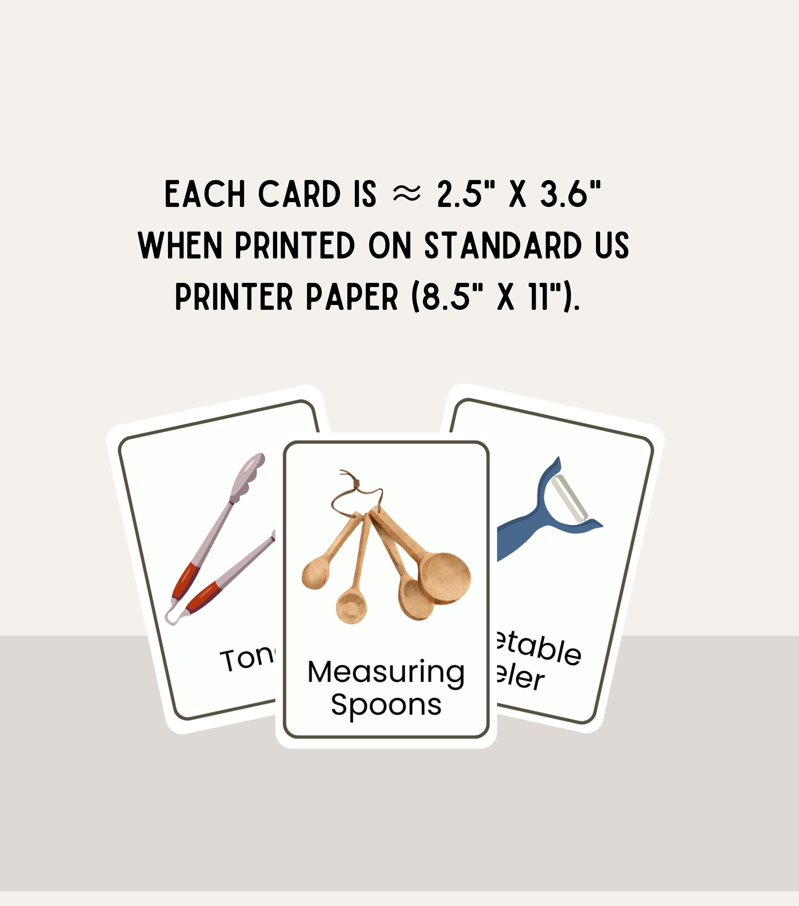 132 Food and Around the Kitchen Flashcards Printable PDF Montessori ...