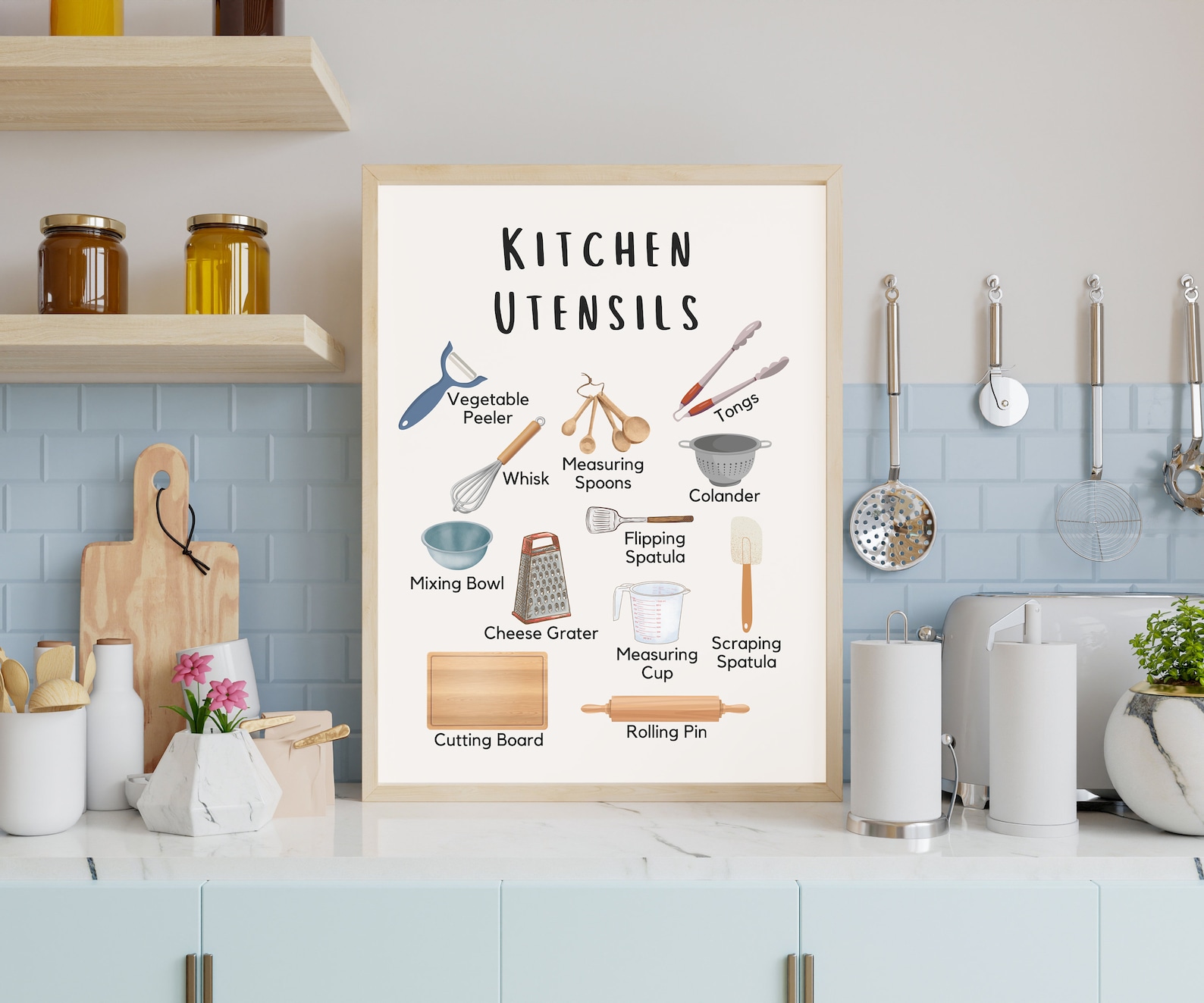 PRINTABLE Montessori Food Groups and Around the Kitchen Posters Set of ...