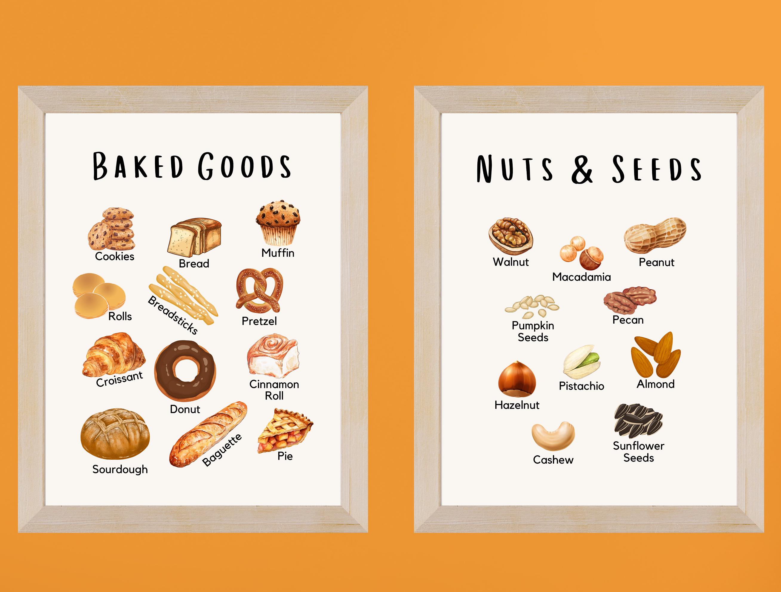 PRINTABLE Montessori Food Groups and Around the Kitchen Posters Set of ...