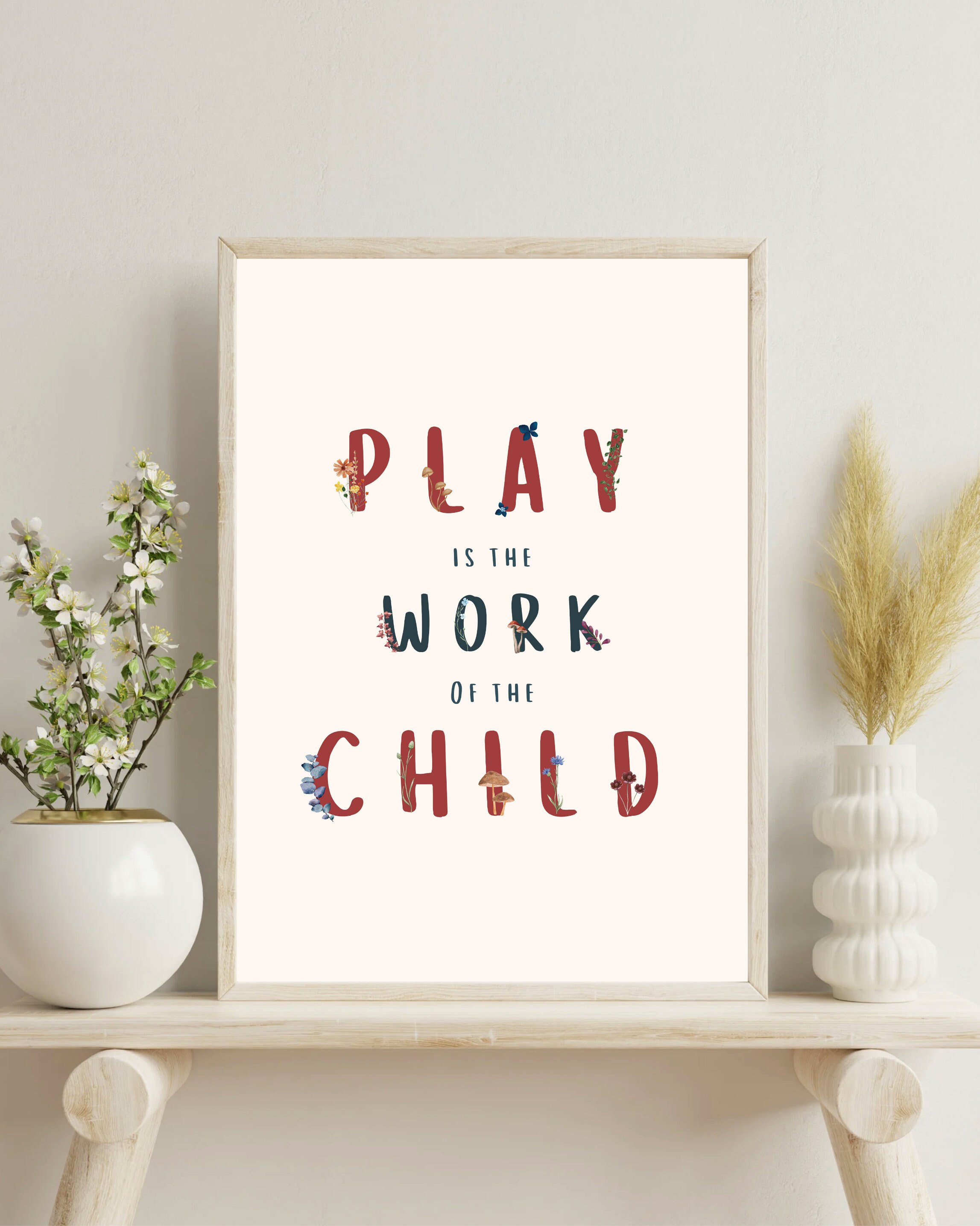 PRINTABLE Nature Wildflower Poster Print Montessori Teacher Classroom ...