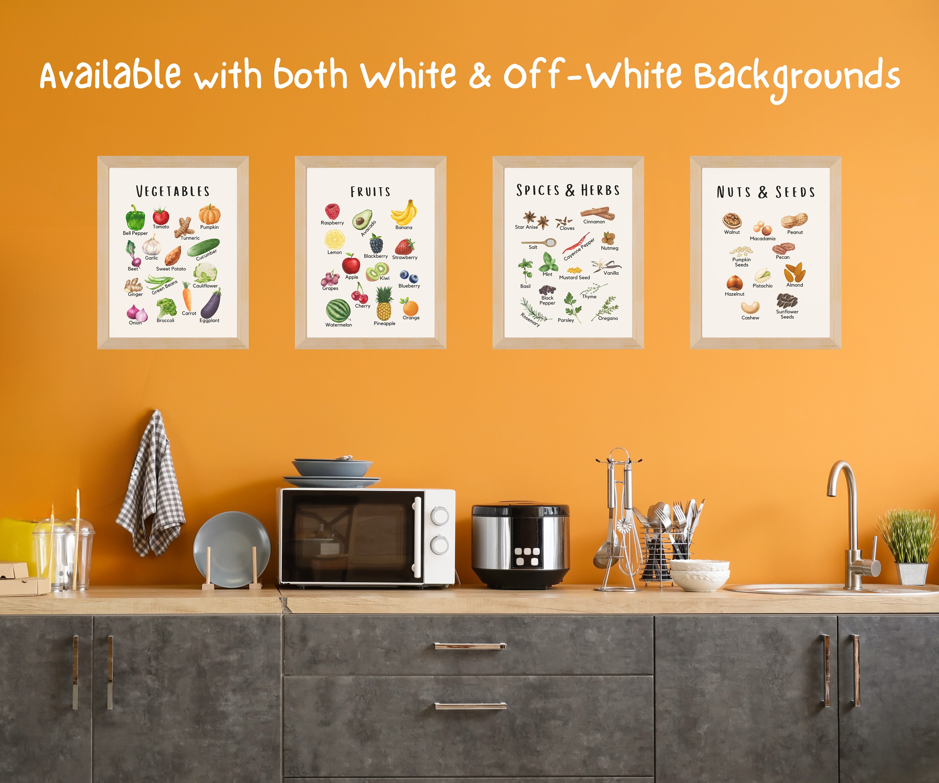 PRINTABLE Montessori Food Groups and Around the Kitchen Posters Set of ...
